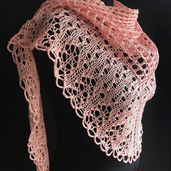 Hand Crafted | Accessories | Hand Knitted Lace Womens Shawl Knitted ...